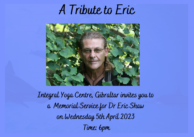Memorial Service for Dr Eric Shaw – Integral Yoga Centre Gibraltar